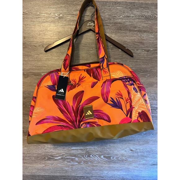 FARM Rio | Bags | Farm Rio Gym Bag Adidas Floral Orange New Duffel Yoga ...